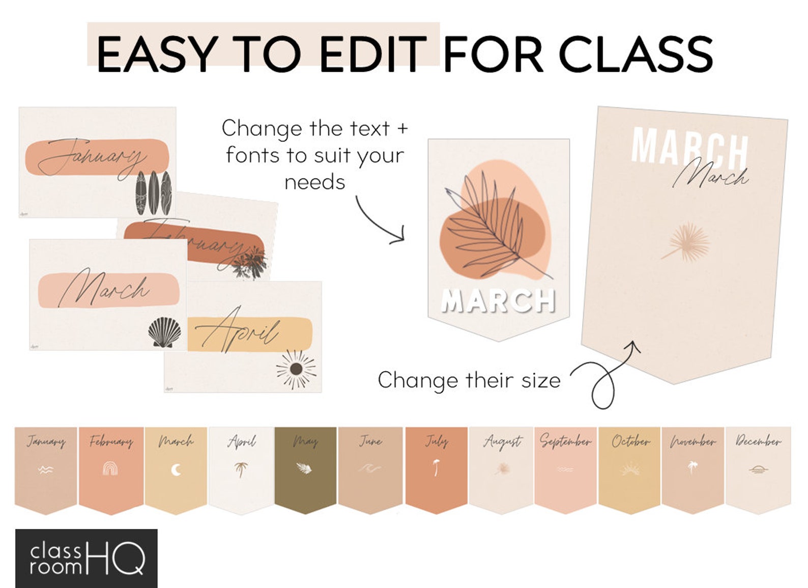 BOHO SUMMER Classroom Birthday Display Pack - Etsy