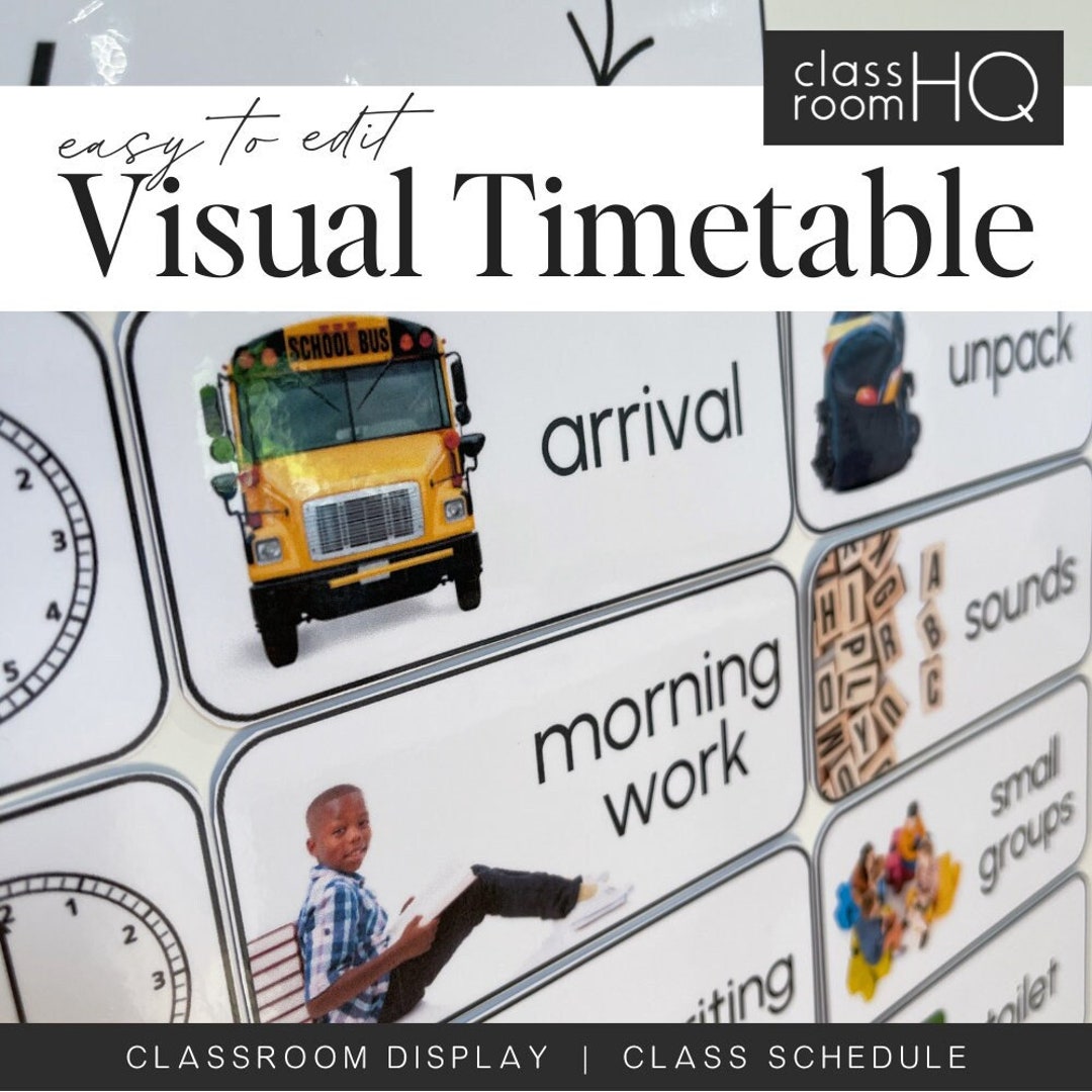 Daily Classroom Visual Timetable Class Schedule Cards - Etsy