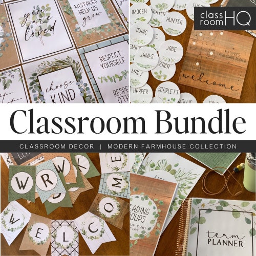 Scandi Mountains Classroom Decor Bundle Easy and Modern - Etsy
