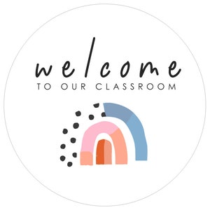 Pastel Modern Rainbow Editable Class Door Decorations + Bulletin Board ...