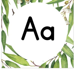 GUM LEAF Alphabet Posters Eucalyptus Class Theme - Etsy