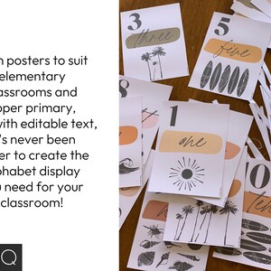 Modern Neutral Boho Theme Classroom Decor Number Posters | BOHO SUMMER ...
