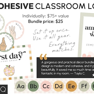 Retro Daisy Classroom Decor Bundle | Editable Calm Classroom Setup ...