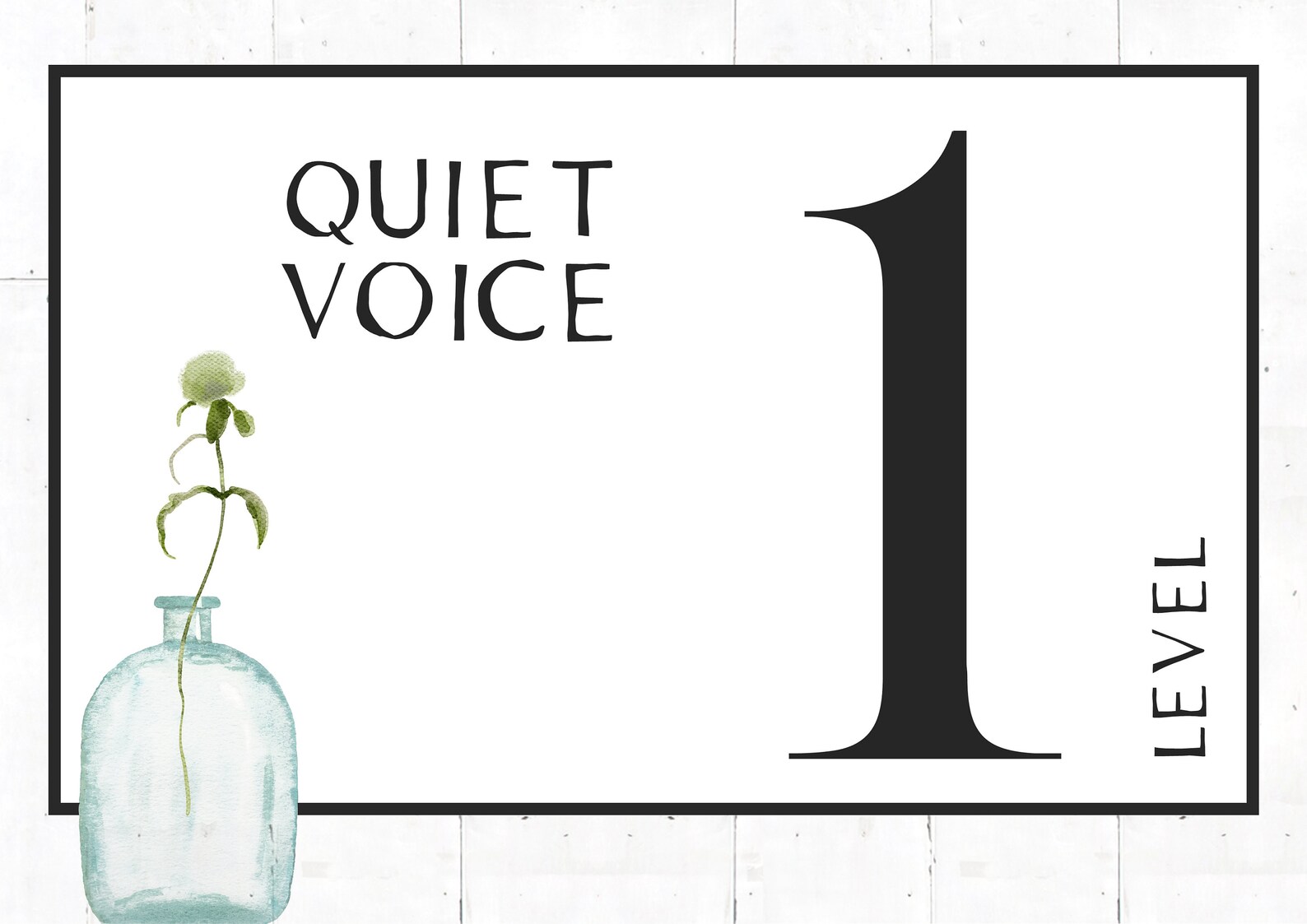 Botanical Greenery Theme Classroom Decor Editable Voice Level Posters ...