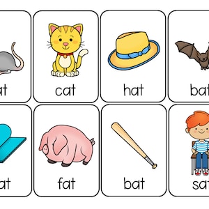 Rhyming Word SNAP Card Game - Etsy