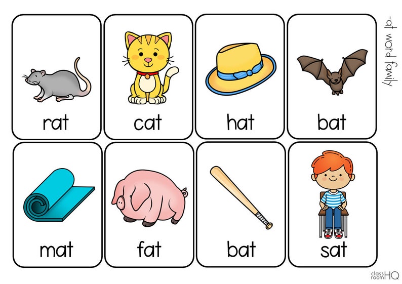 Rhyming Word SNAP Card Game - Etsy