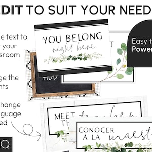 Rustic Farmhouse Classroom Decor Botanical Greenery Theme BUNDLE ...