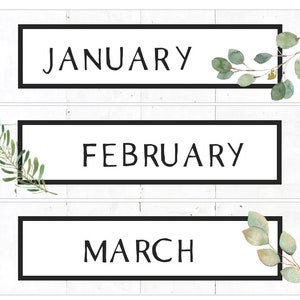 MODERN FARMHOUSE Large Classroom Calendar - Etsy