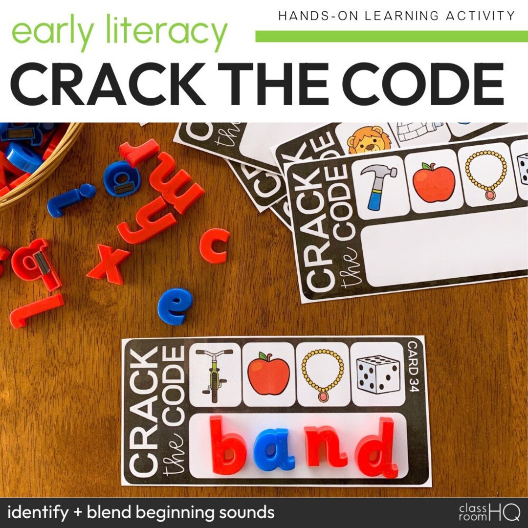 Crack the Code CVCC Cards - Etsy