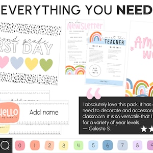 Modern Pastel Rainbow Classroom Decor Bundle | Playful Calm Classroom ...