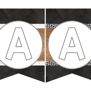 Neutral Classroom Decor Editable Bulletin Board Bunting Pack | B+W ...