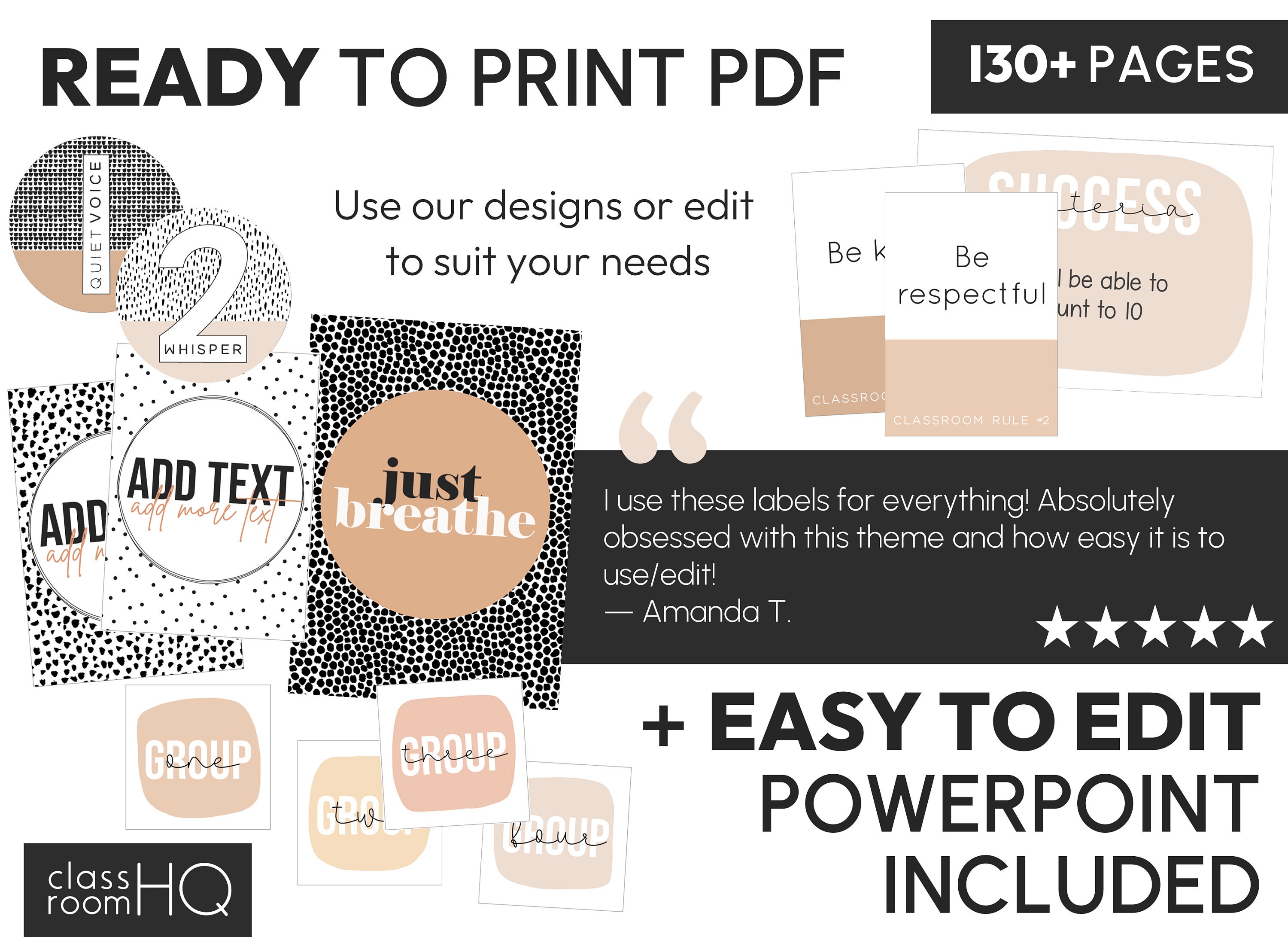 Editable Class Supply Labels, Student Name Tags, Signs & Posters Pack ...