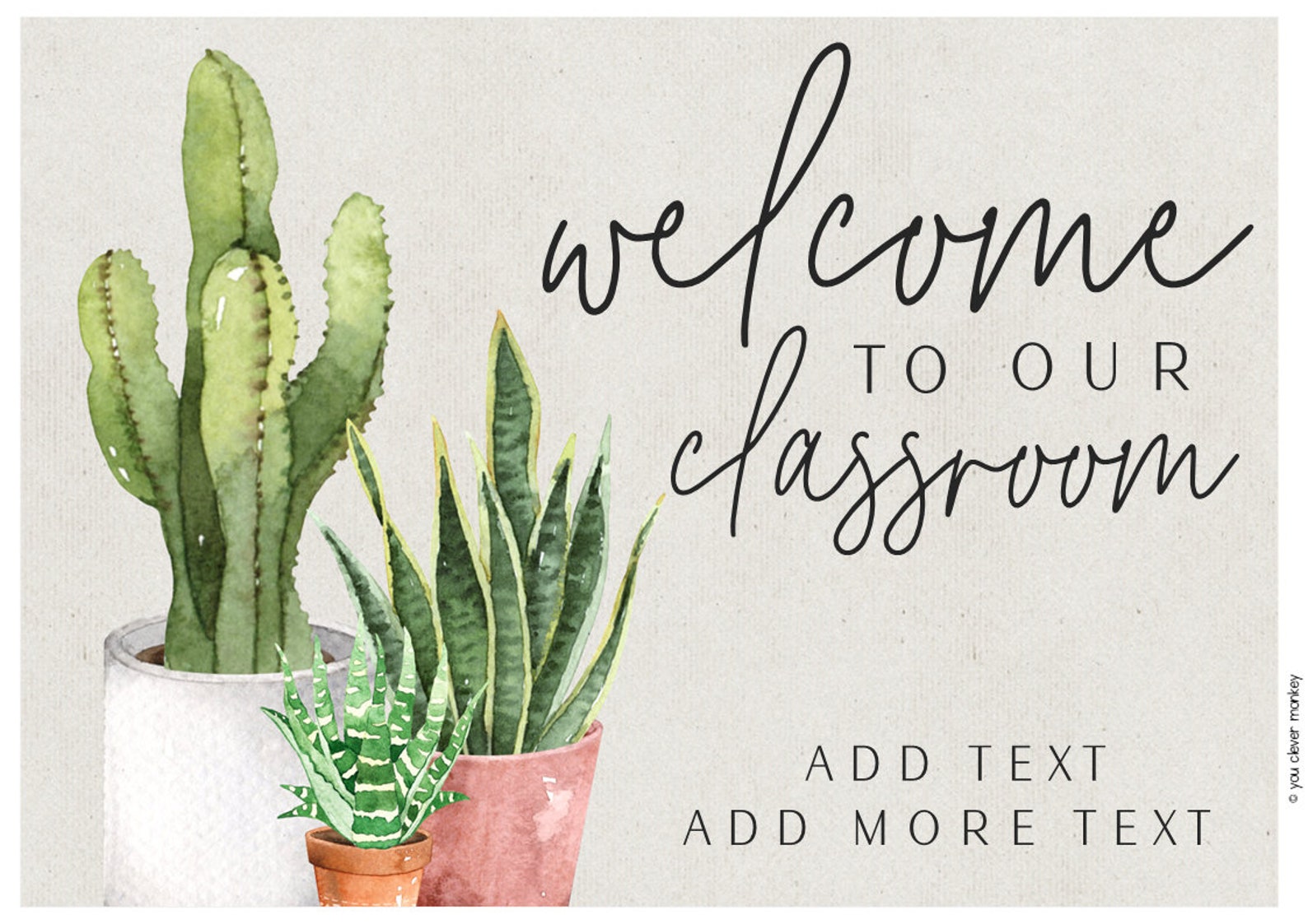 CACTUS Classroom Labels Signs Pack - Etsy UK