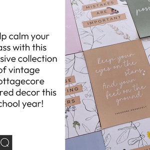 Vintage Cozy Natural Theme Classroom Decor BUNDLE | COTTAGECORE Collection - Etsy