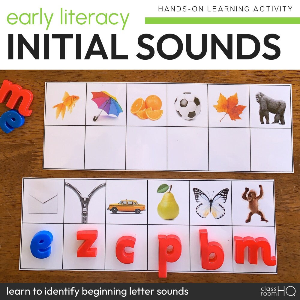 Beginning Sounds Letter Match Cards Early Literacy Center Activity ...