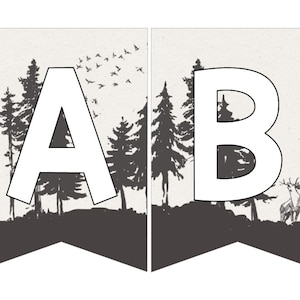 Woodland Forest Theme Classroom Decor Class Bulletin Board Bunting Pack ...