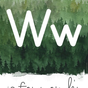 Woodland Forest INTO THE WOODS Alphabet Posters - Etsy