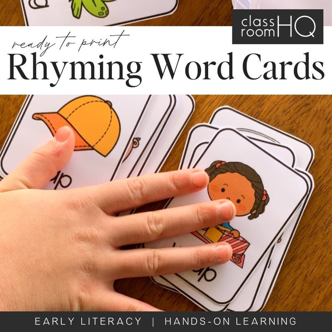 Rhyming Word SNAP Card Game - Etsy