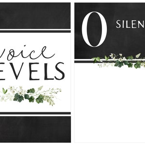 Botanical Greenery Theme Classroom Decor Editable Voice Level Posters ...