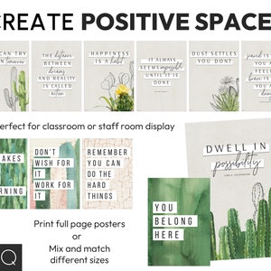 CACTUS Inspirational Growth Mindset Classroom Posters - Etsy
