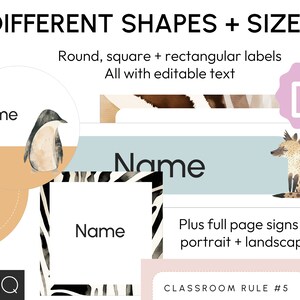 Zoo Animal Theme Classroom Decor Class Labels + Signs Pack | ZOO TALES ...