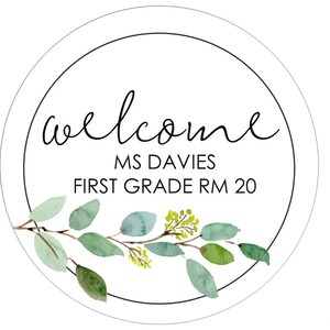 Farmhouse Botanical Greenery Theme Editable Class Door + Bulletin Board ...