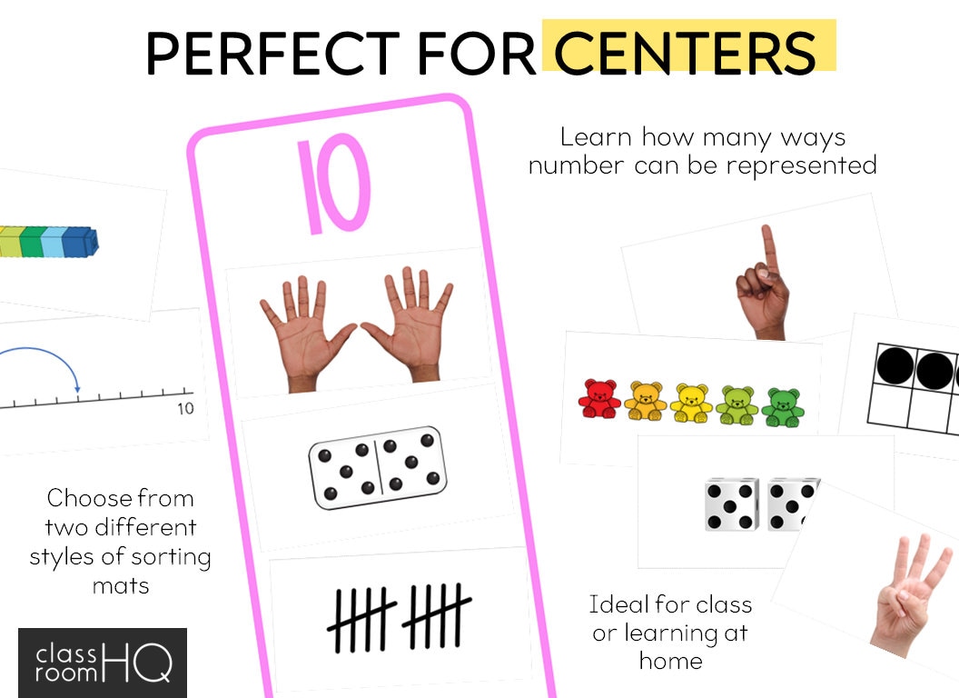 Number Sorting Mats 1-10 - Etsy