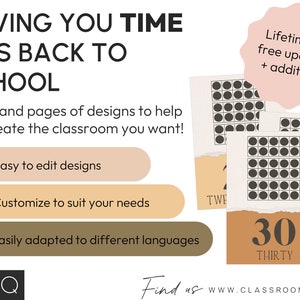 Modern Neutral Boho Theme Classroom Decor Number Posters | BOHO SUMMER ...