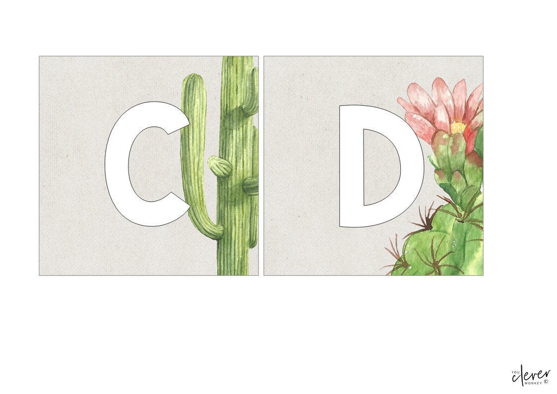Cactus Classroom Theme Calm Classroom Decor Editable Word Wall ...