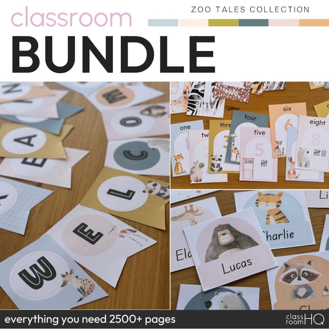 Wild Animal Zoo Classroom Theme ZOO TALES Classroom Decor Bundle - Etsy