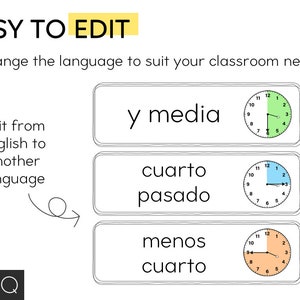 Telling Time Posters + Word Wall Pack - Etsy