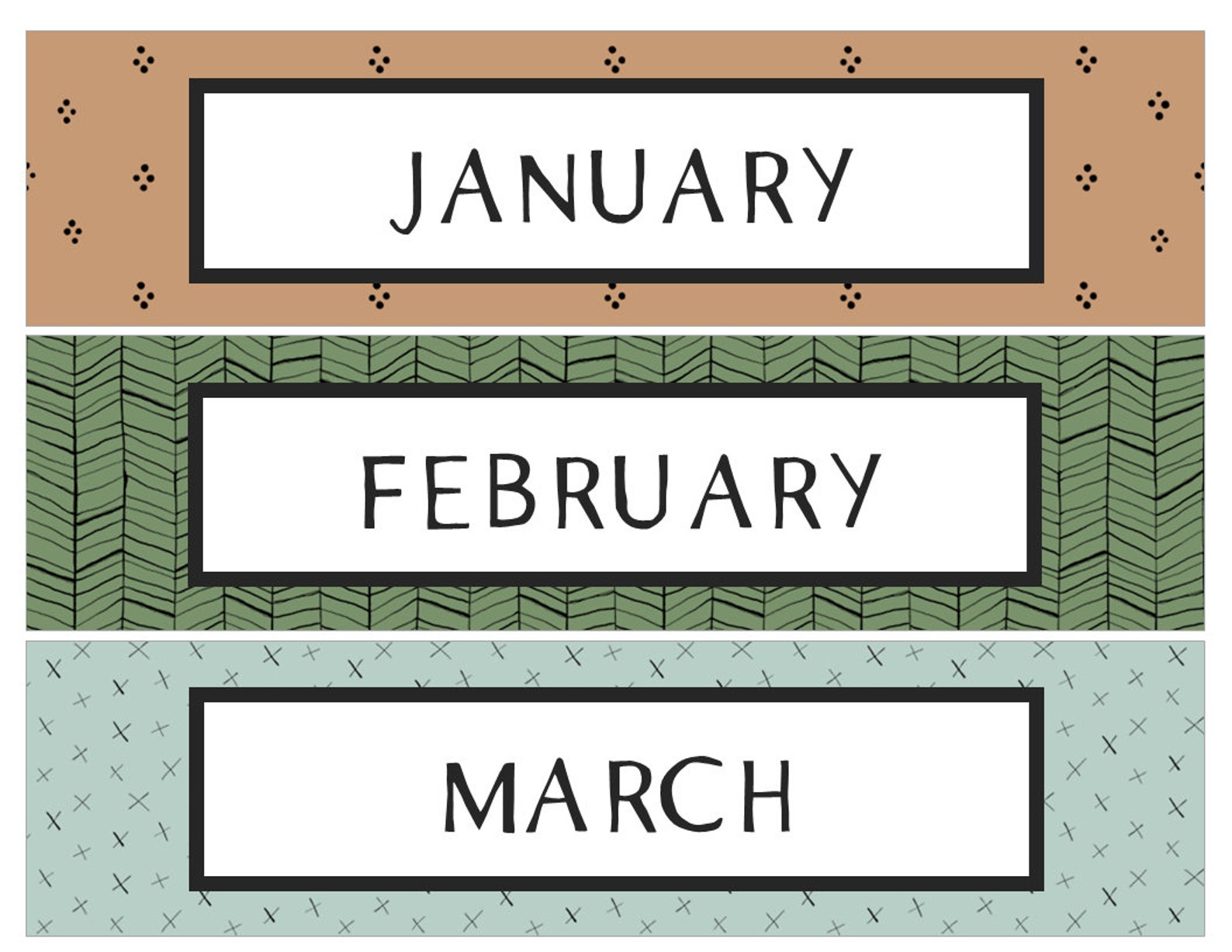 MODERN FARMHOUSE Large Classroom Calendar - Etsy