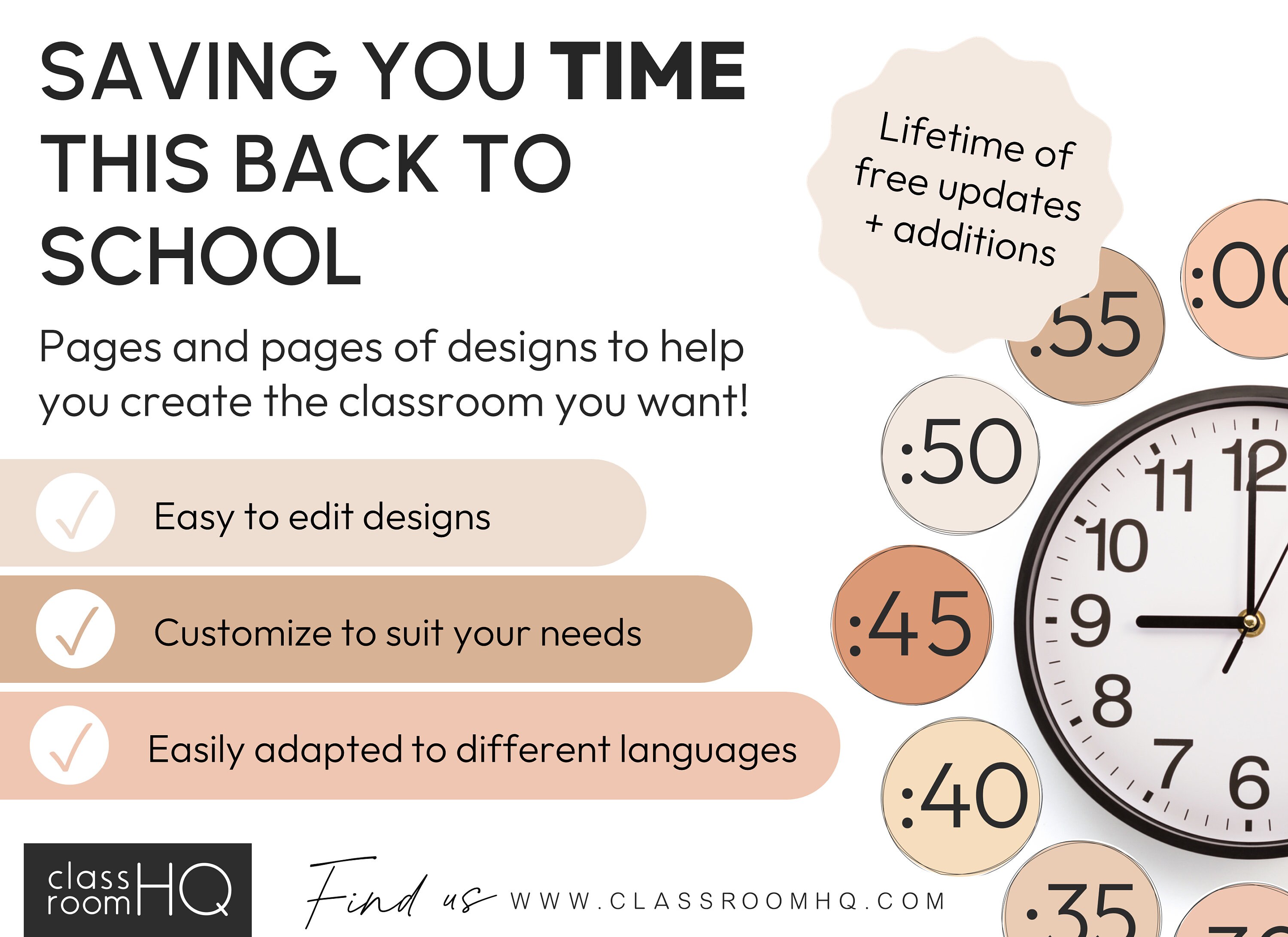 Neutral Classroom Decor Math Display Resource Pack | B+W NEUTRALS ...