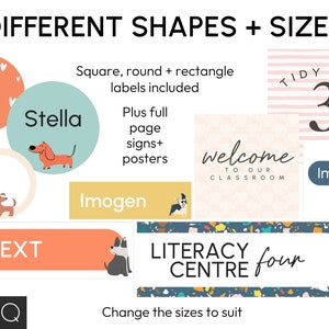 DOG DAYS Classroom Labels + Signs Pack | Dog Themed Classroom Decor - Etsy