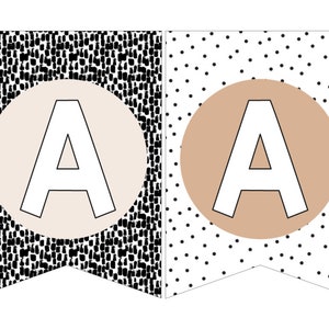 Neutral Classroom Decor Editable Bulletin Board Bunting Pack | B+W ...