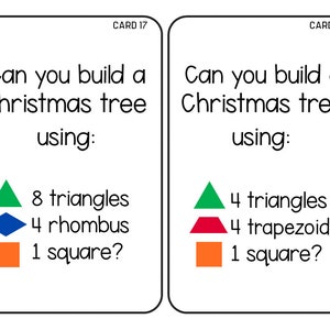 Christmas STEM Pattern Block Challenge Cards - Etsy UK