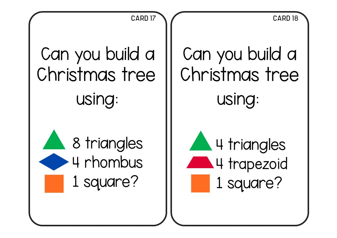 Christmas STEM Pattern Block Challenge Cards - Etsy UK