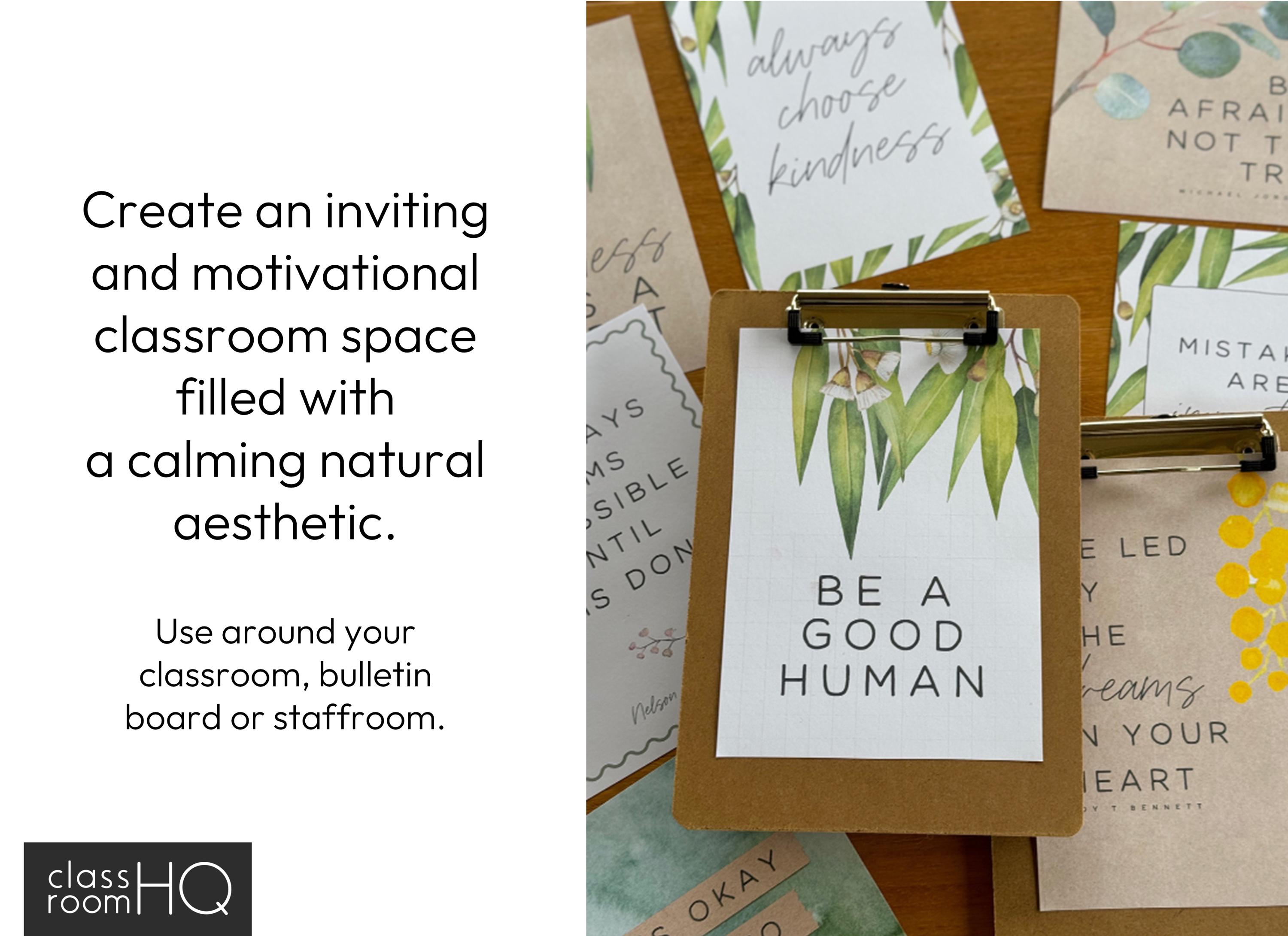 Australian Eucalyptus Inspirational Growth Mindset Wall Posters for ...