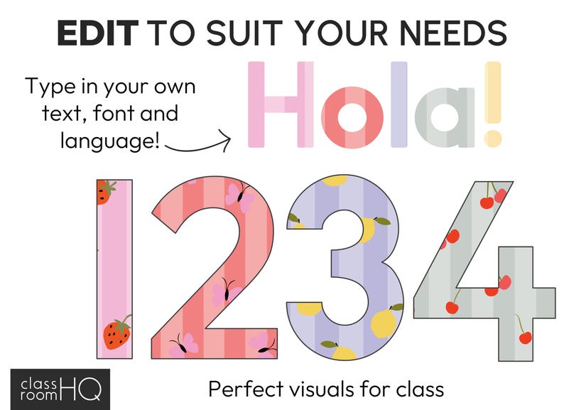 Editable Bulletin Board Lettering Pack | SPRING GARDEN Classroom Decor ...