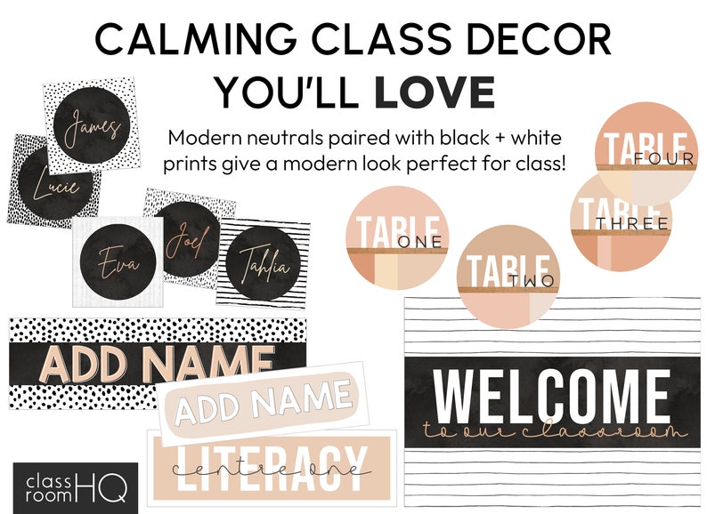 Editable Class Supply Labels, Student Name Tags, Signs & Posters Pack ...