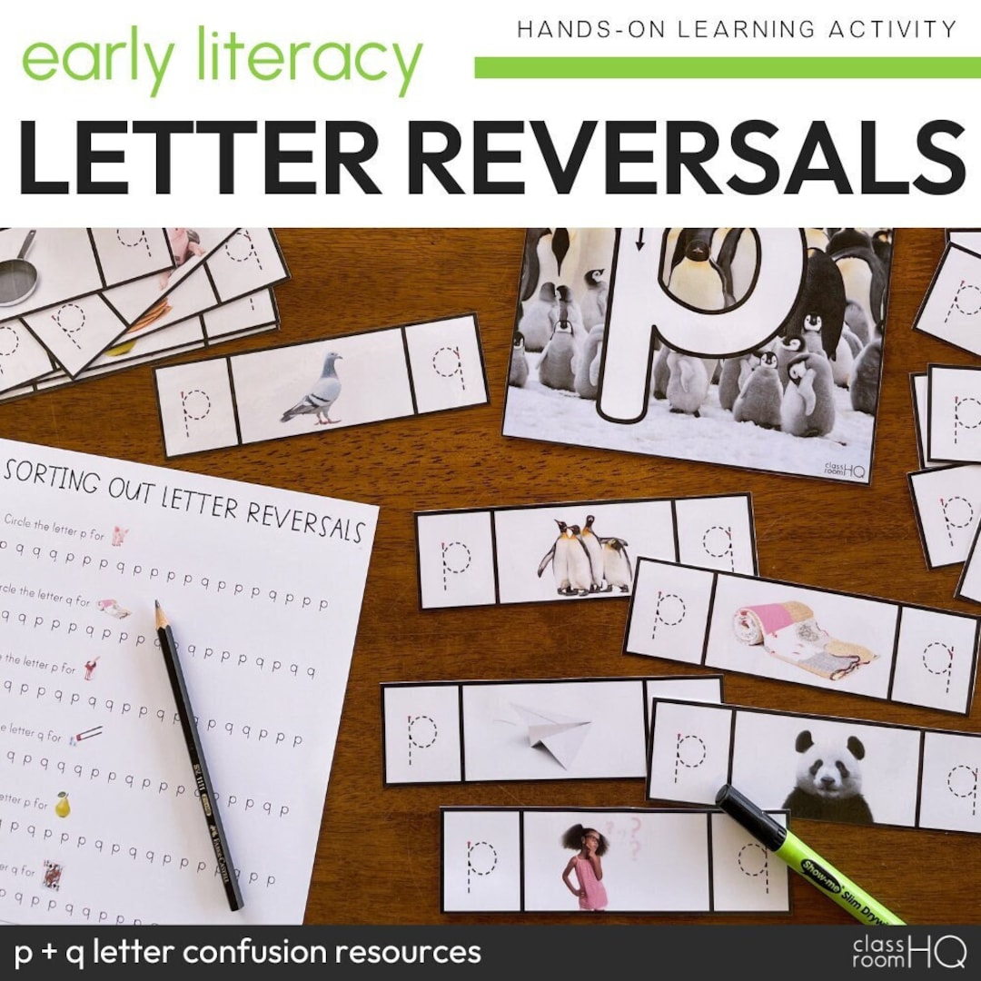 Letter Reversals - P + Q Letter Confusion Pack - Etsy
