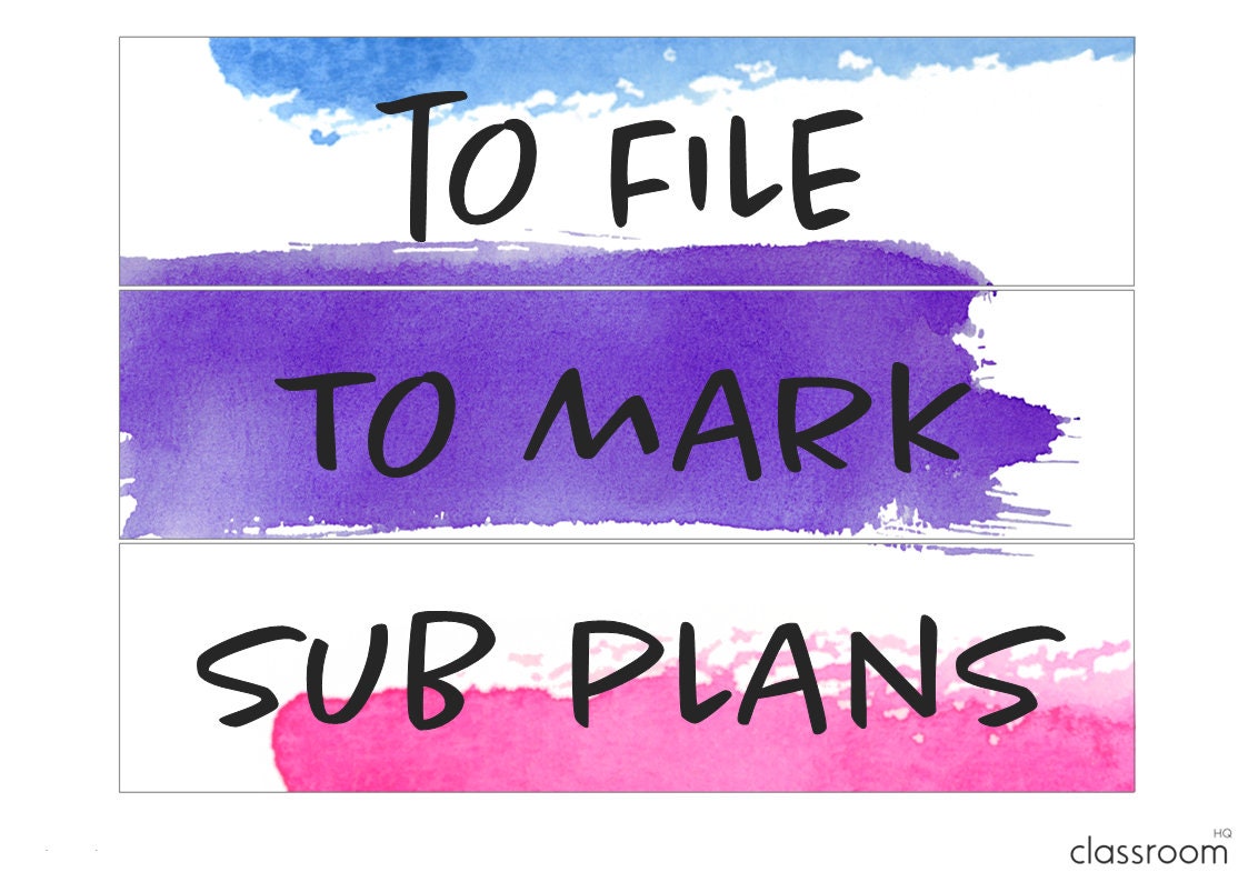 WATERCOLOR PAINT 10-drawer Rolling Trolley Cart Labels - Etsy