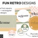 Vintage Retro Daisy Theme Editable Class Door Decor and Bulletin Board ...