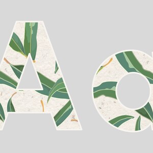 Eucalyptus Bulletin Board Letters Editable Lettering Pack AUSSIE FLORA ...