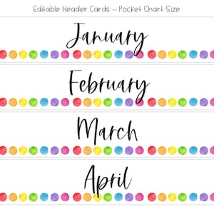 Rainbow WATERCOLOR PAINT Classroom Calendar - Etsy