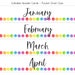 Rainbow WATERCOLOR PAINT Classroom Calendar - Etsy