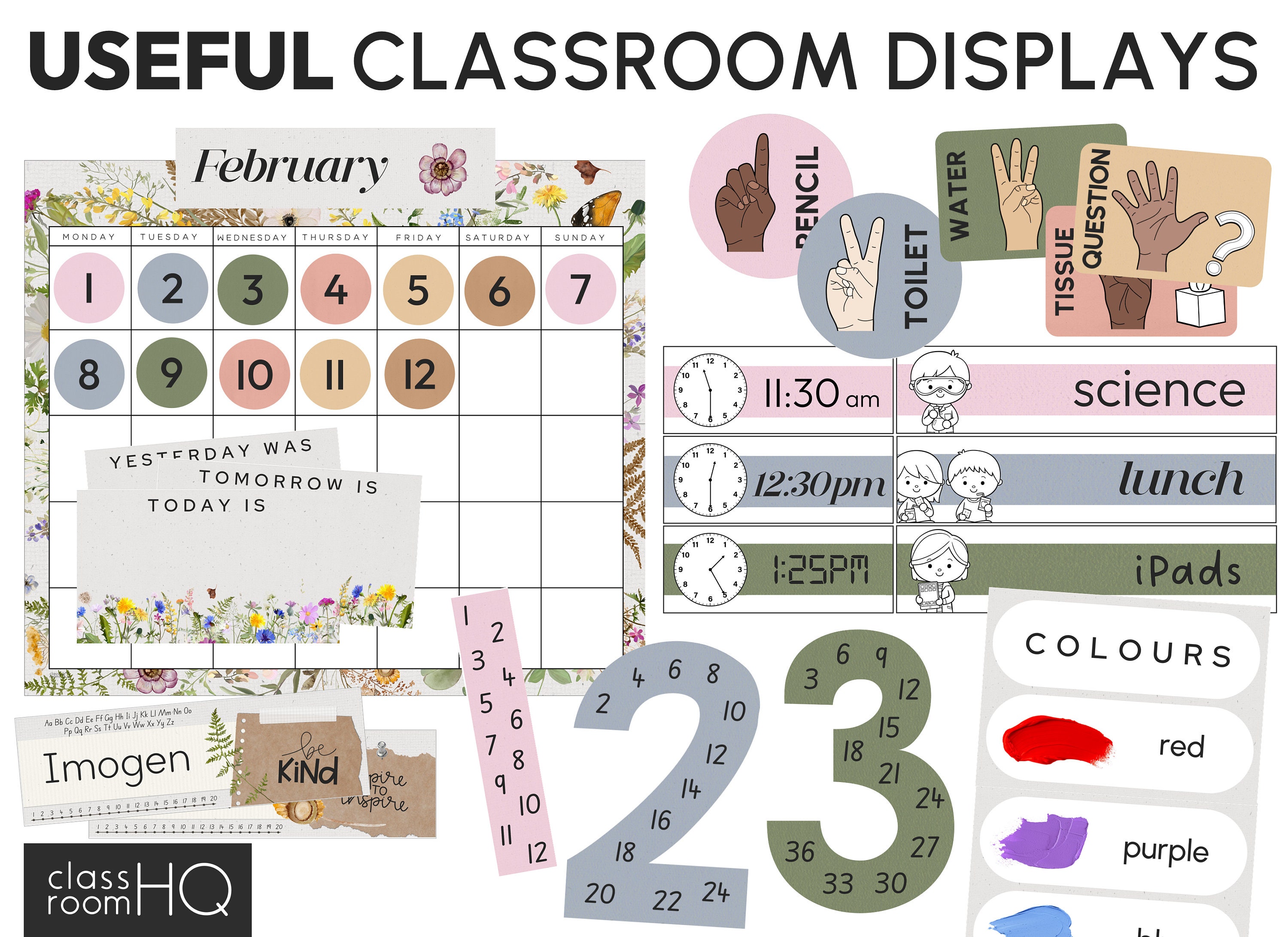 Cottagecore Classroom Decor Bundle | Calm Pastel Floral Classroom Setup ...