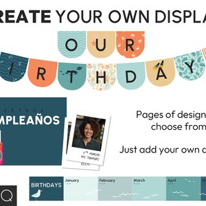 Ocean Theme Beach Theme Editable Class Birthday Bulletin Board Display ...