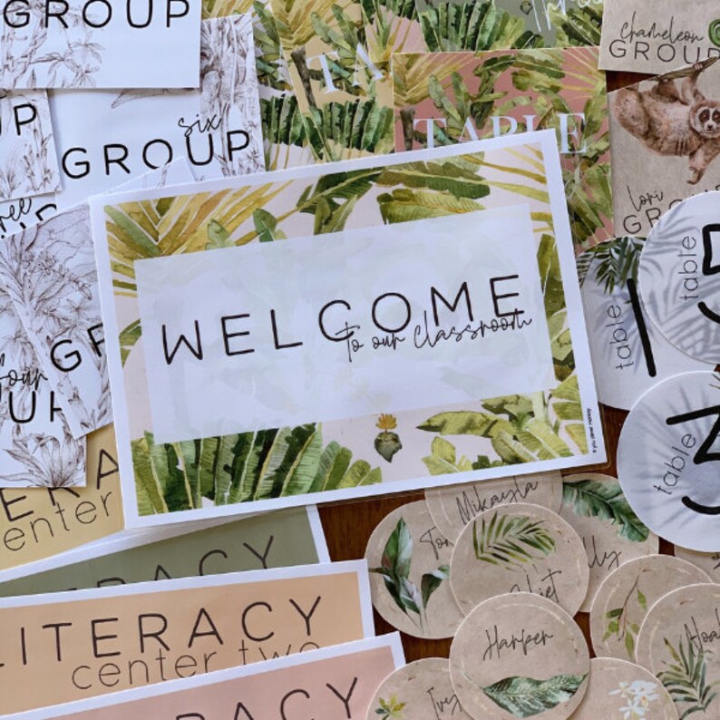 WILD TROPICS Classroom Decor BUNDLE | Etsy