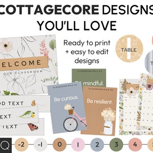 Vintage Cozy Natural Theme Classroom Decor BUNDLE | COTTAGECORE Collection - Etsy